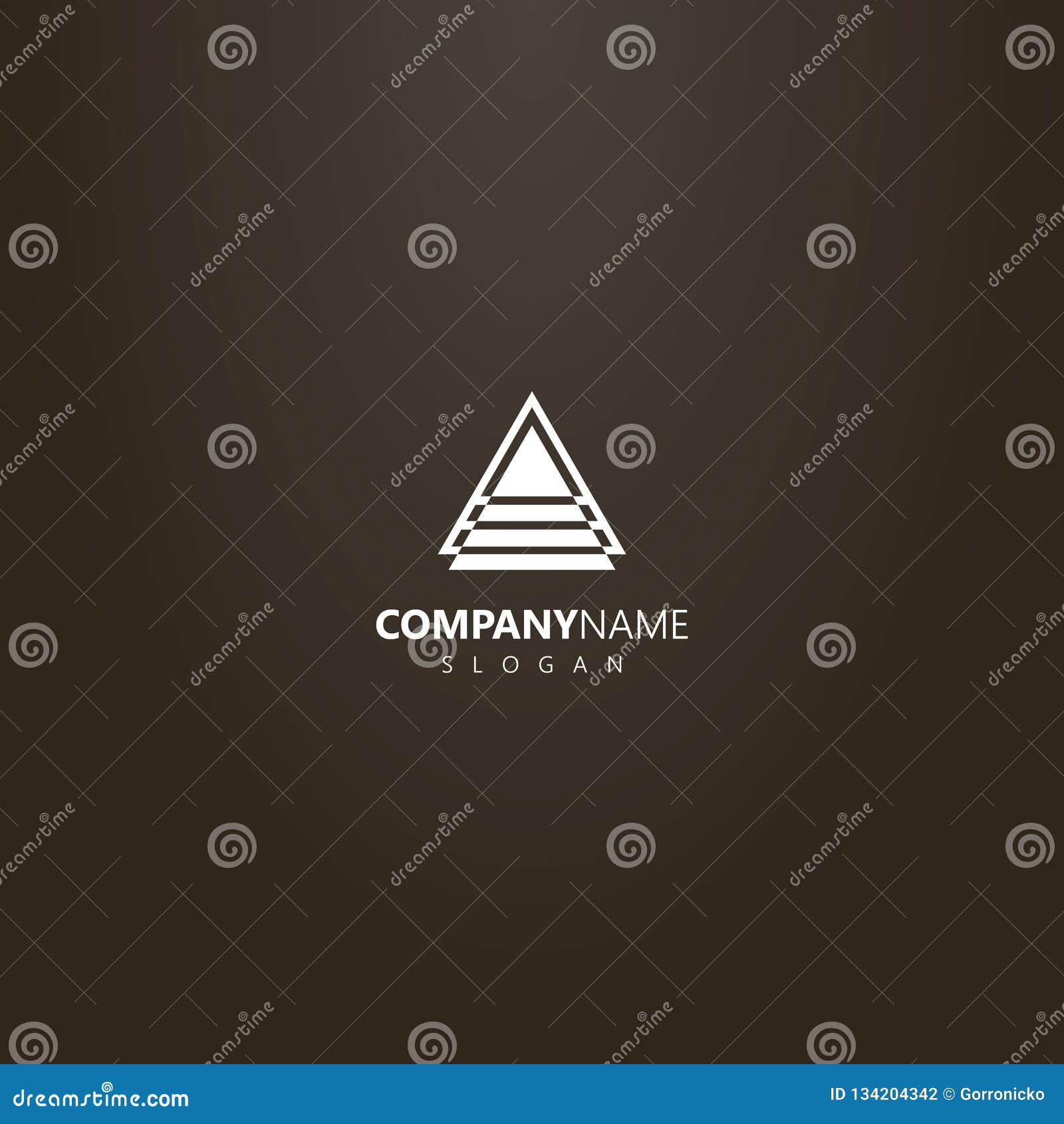 Vector Abstract Geometric Outline Logo of Triangle with Lines on it ...