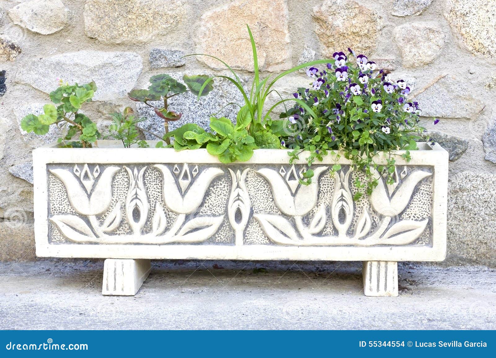 White long flowerpot stock photo. Image of furniture - 55344554