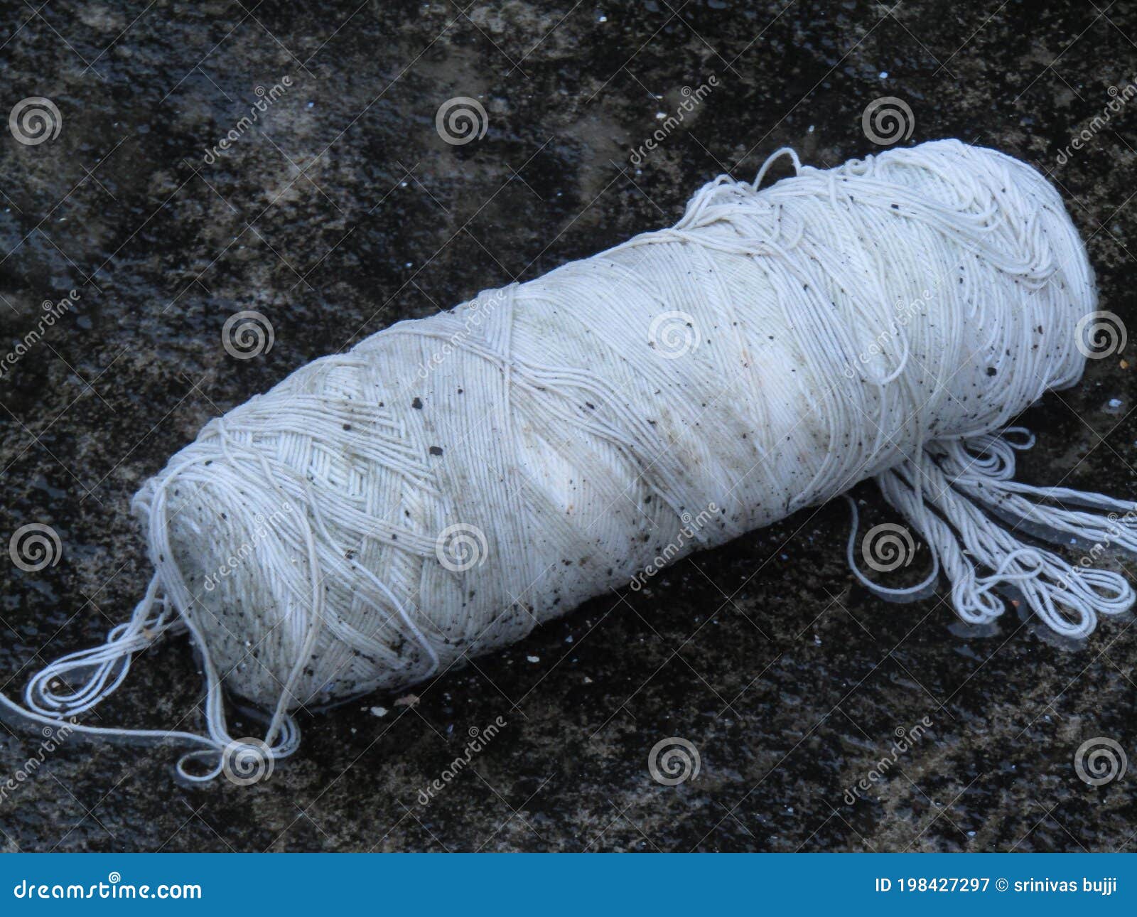 White Long Thread Bundle Looks Different Stock Image - Image of looks ...
