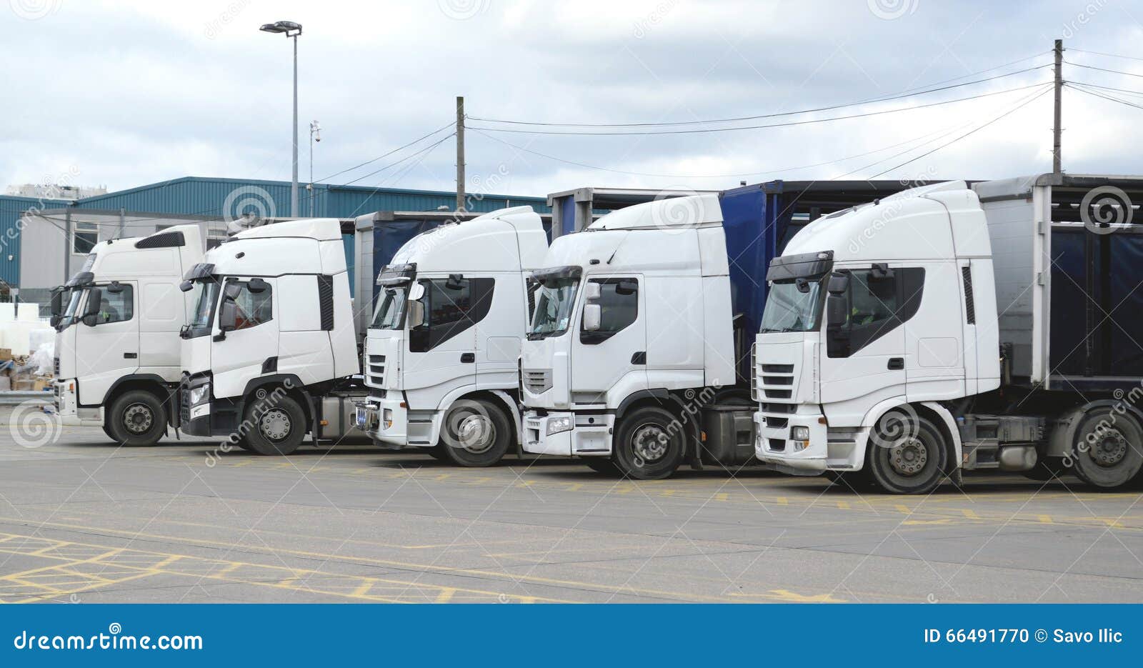 White lorries stock photo. Image of lorries, europe, road - 66491770