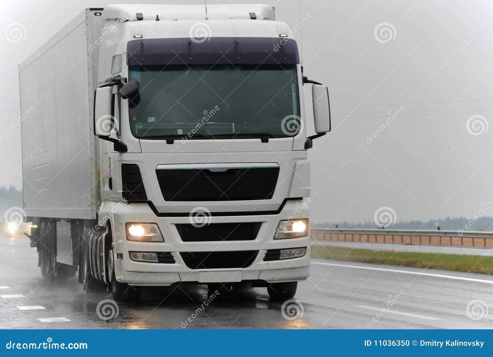 White Lorry during the Rain Stock Photo - Image of shipping, driving ...