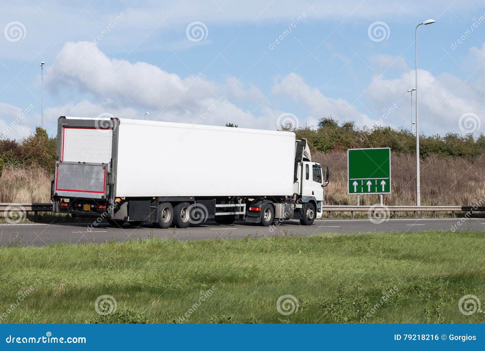 White Lorry - Road Transport Stock Photo - Image of highway, empty ...