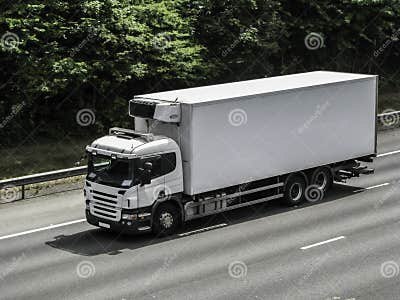 White lorry stock photo. Image of fast, road, winter - 36465174