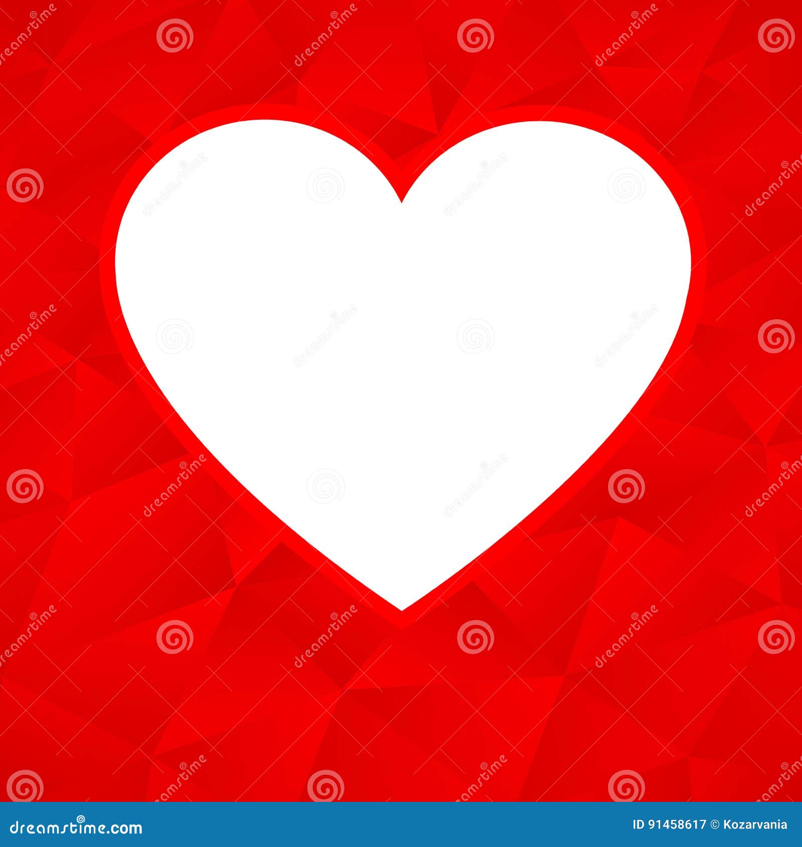 White love heart stock vector. Illustration of abstract - 91458617