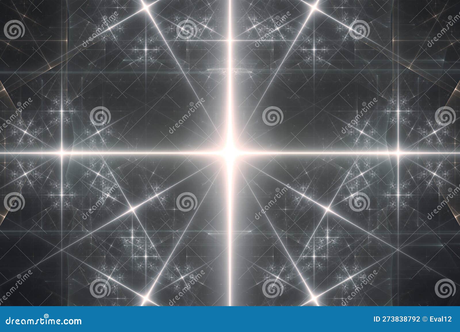 White Luminous Pattern of Curved Shapes and Rays on a Black Background ...