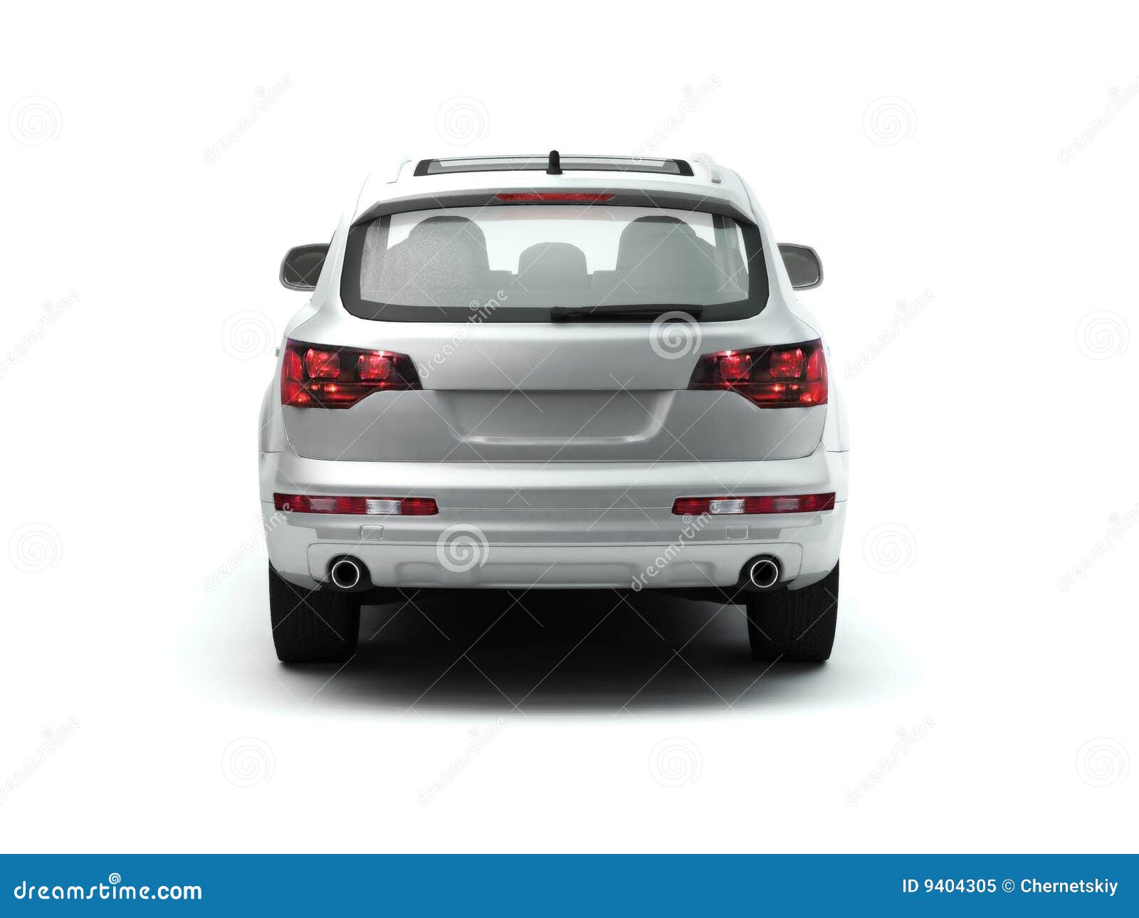 White luxory SUV back view stock illustration. Image of white - 9404305