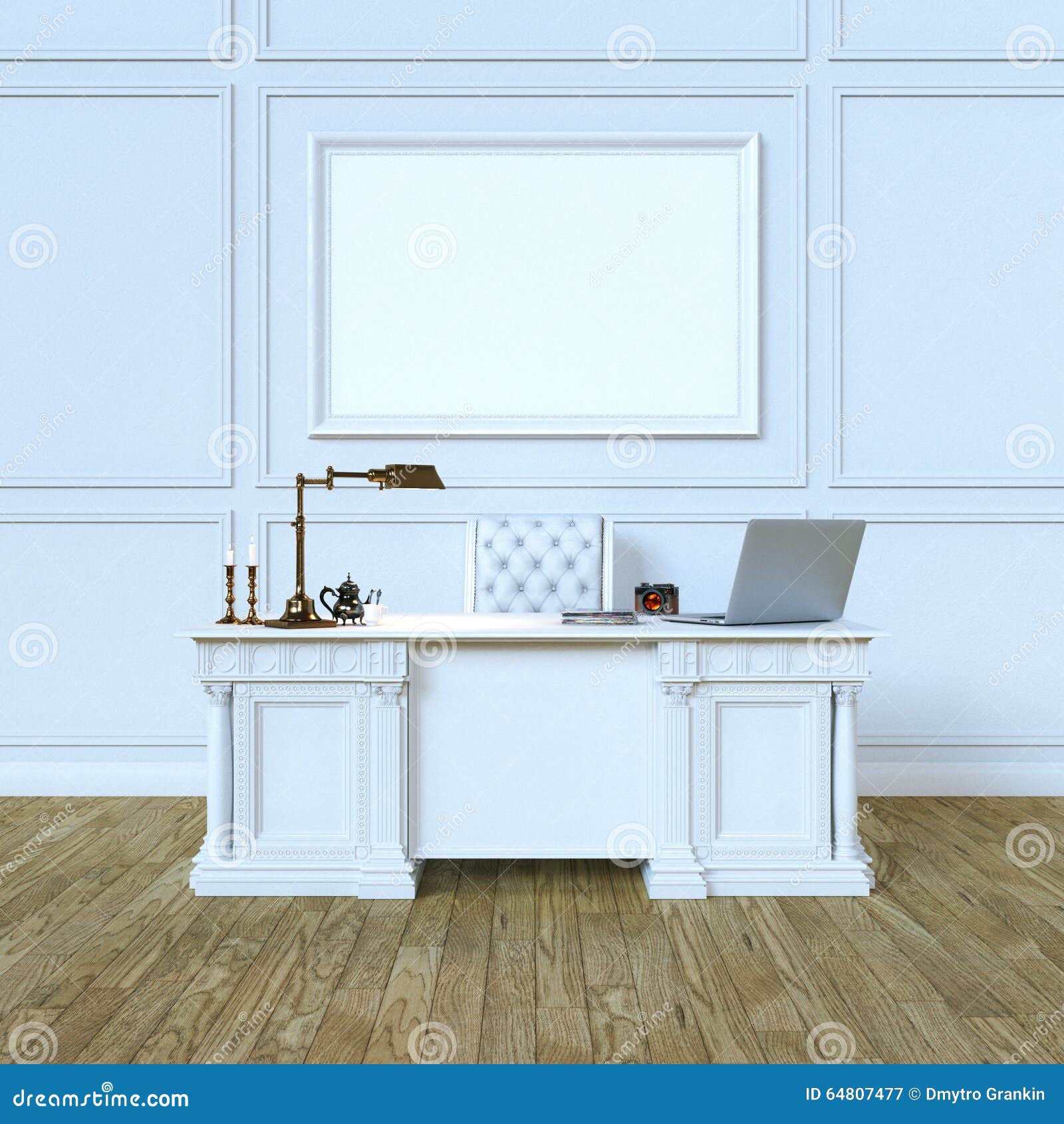 A Wooden Office Cabinet In A Classic Style With Sideboard Cabinets With ...