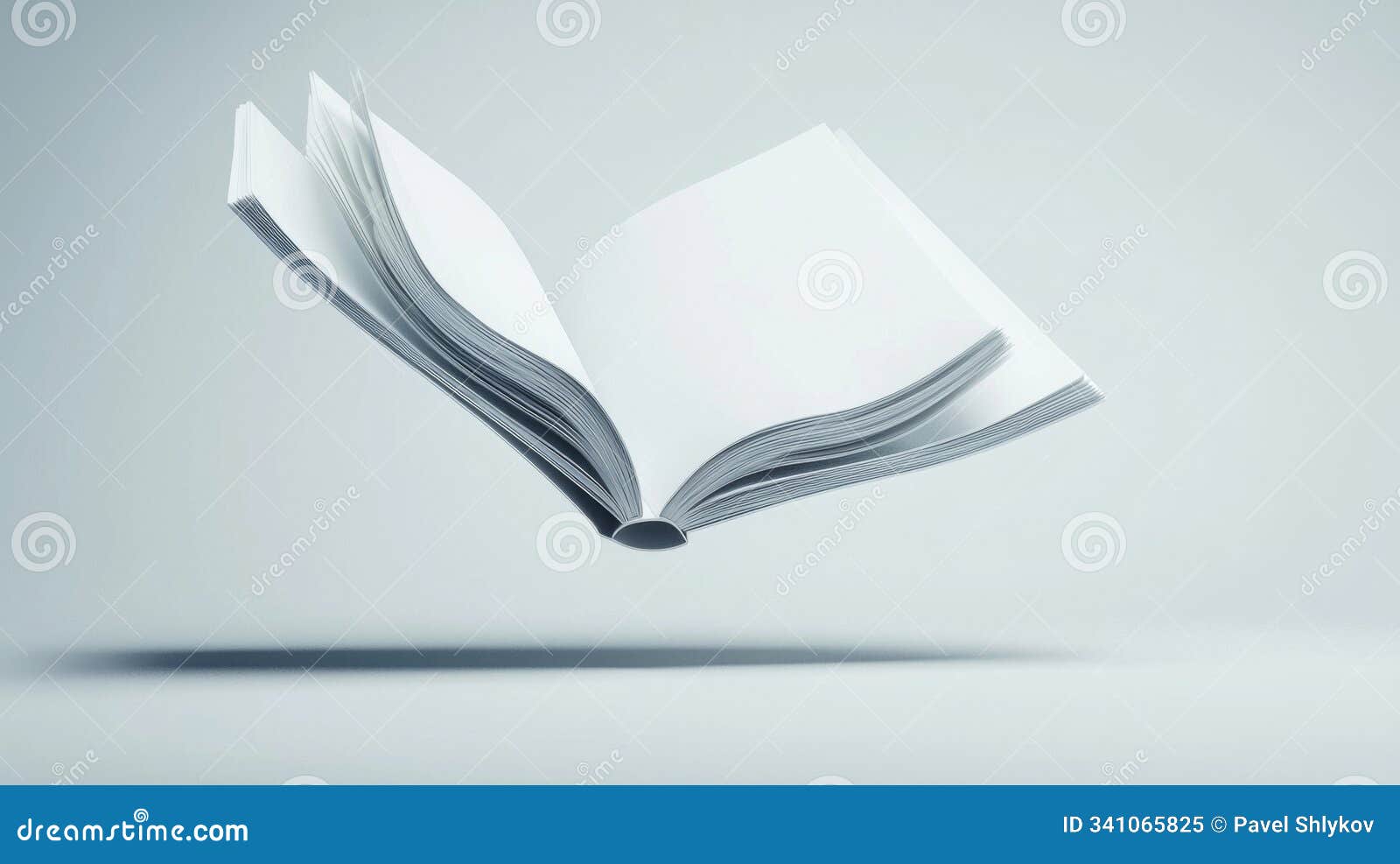 White Magazine Floating in Air, Mock Up, White Background. Stock Image ...