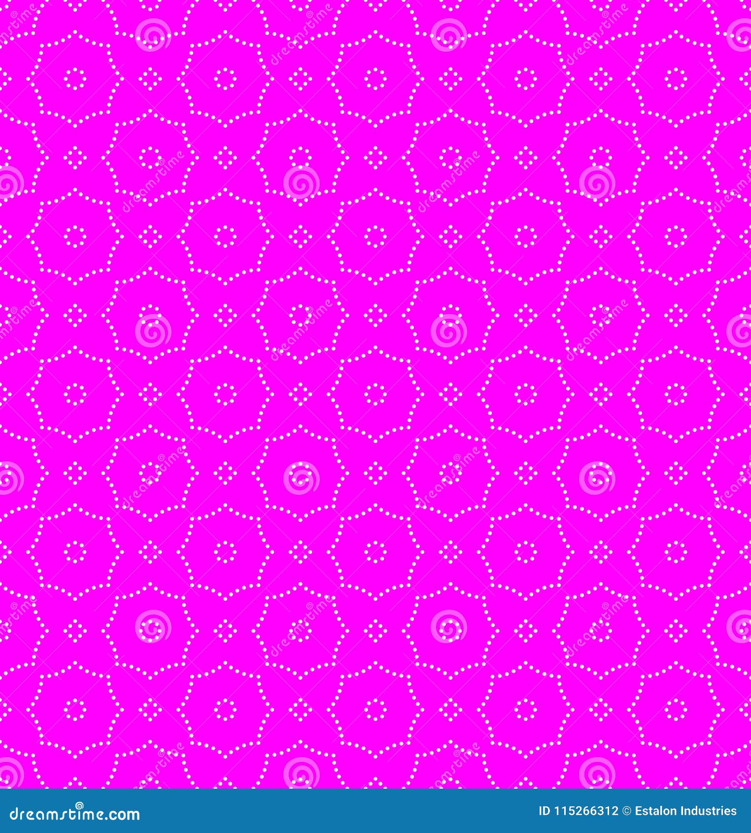 White on Magenta Dotted Line Hexagonal Molecular Pattern Seamless ...