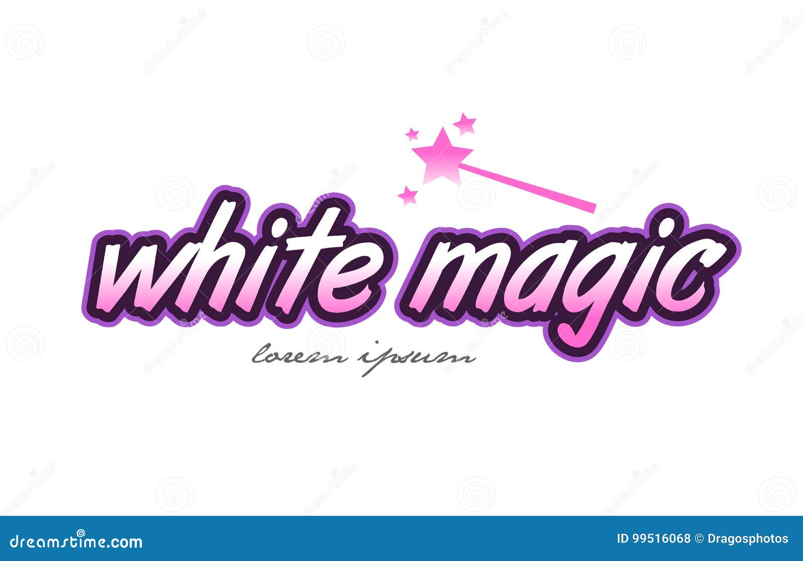White Magic Word Text Logo Icon Design Concept Idea Stock Vector ...