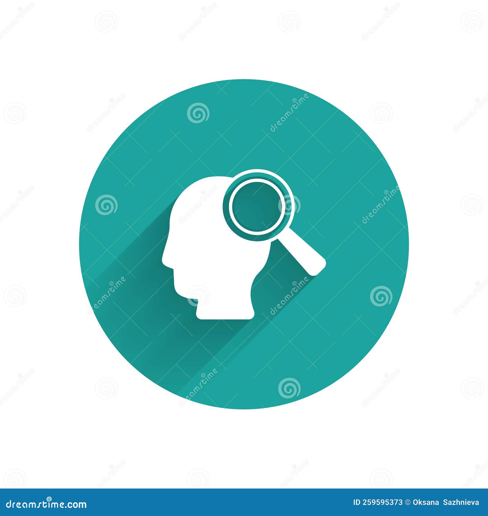 White Magnifying Glass For Search A People Icon Isolated With Long