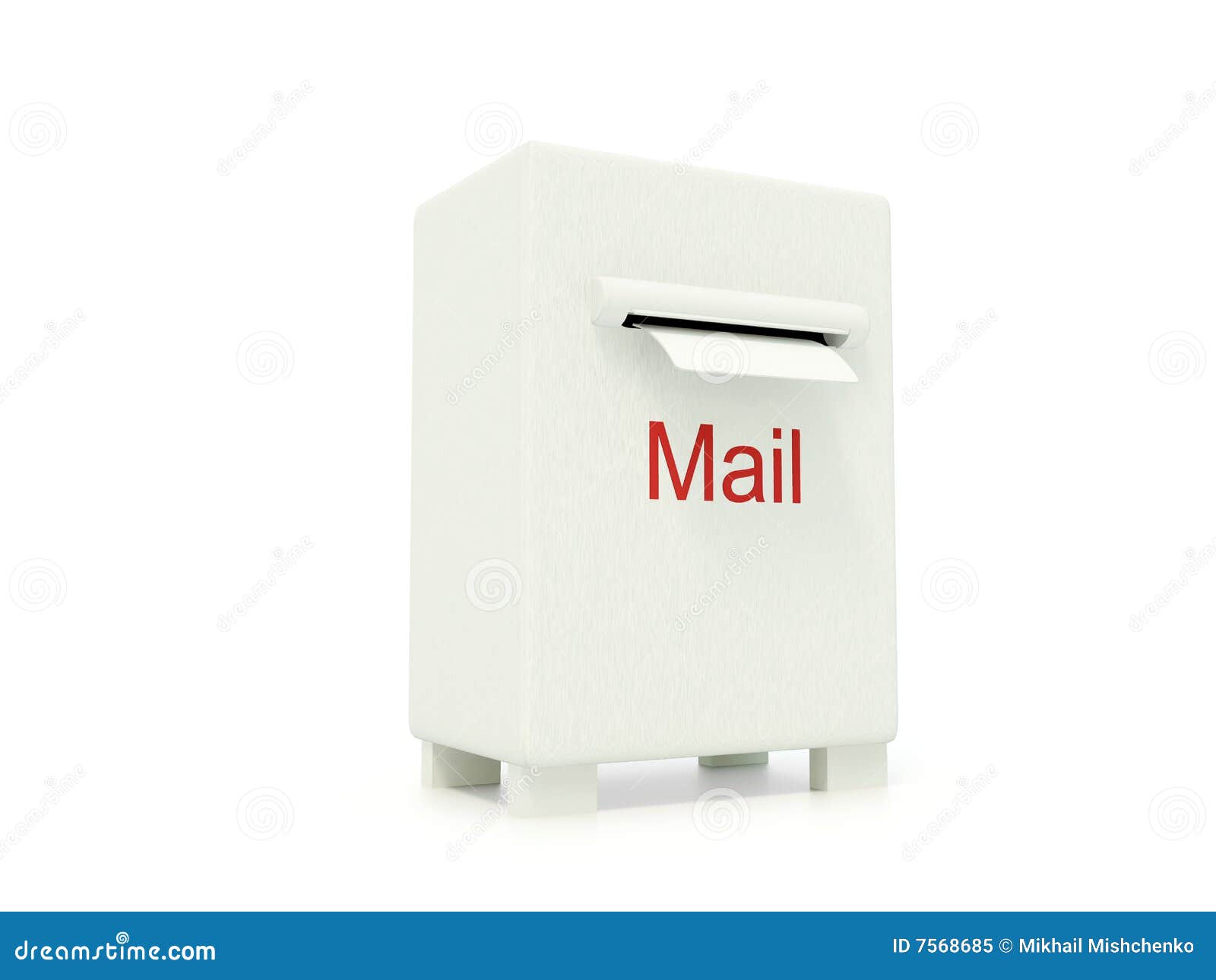 White mail box stock illustration. Illustration of commercial - 7568685