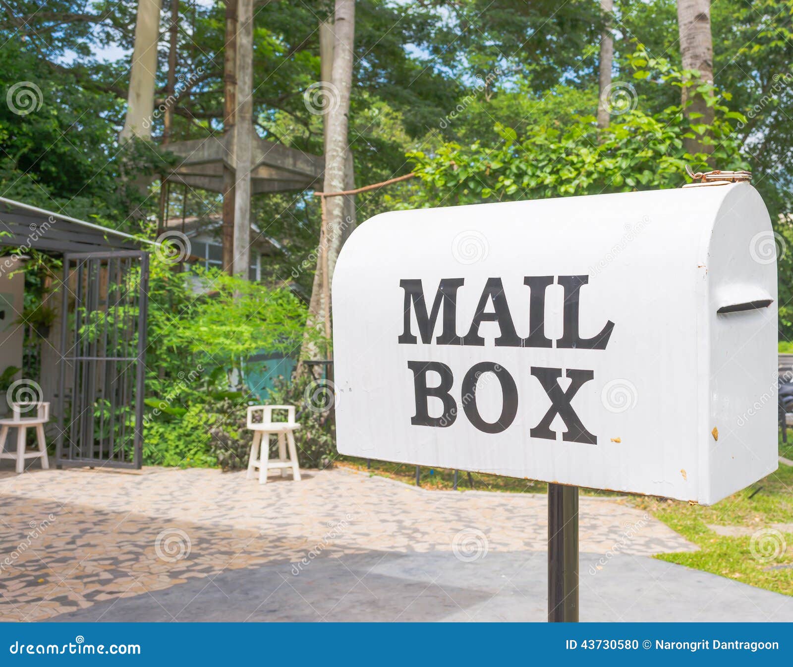 White Mail Box stock photo. Image of envelope, paper - 43730580