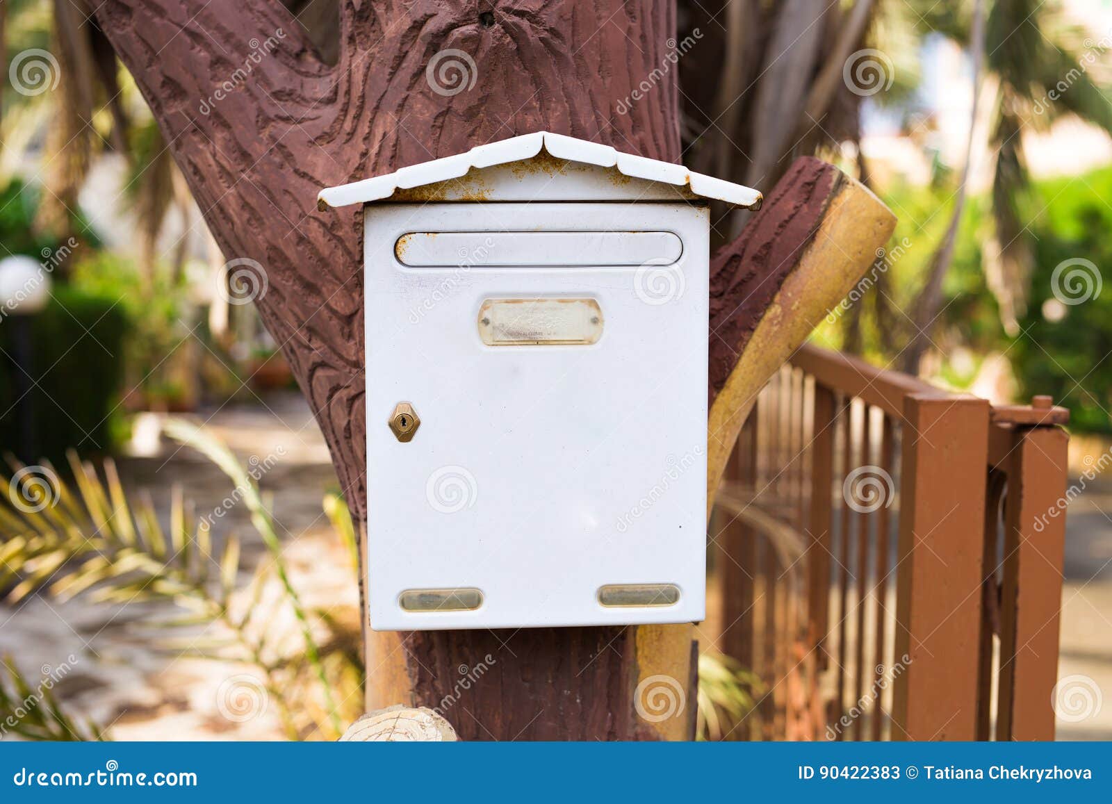 White mail box stock image. Image of design, delivering - 90422383
