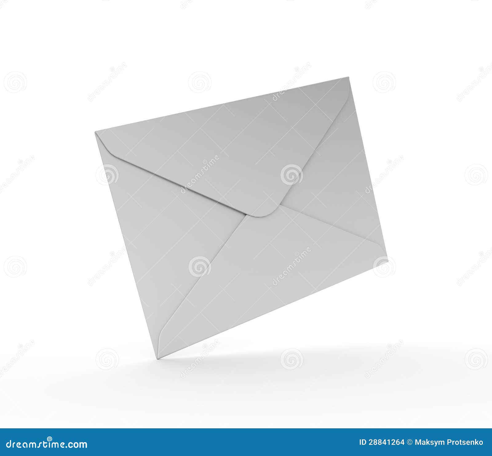 White Mail Envelope on the White Background Stock Illustration ...