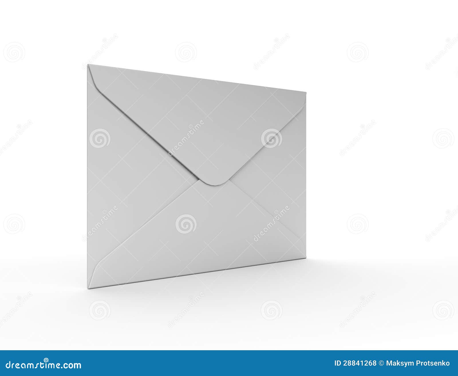 White Mail Envelope on the White Background Stock Illustration ...