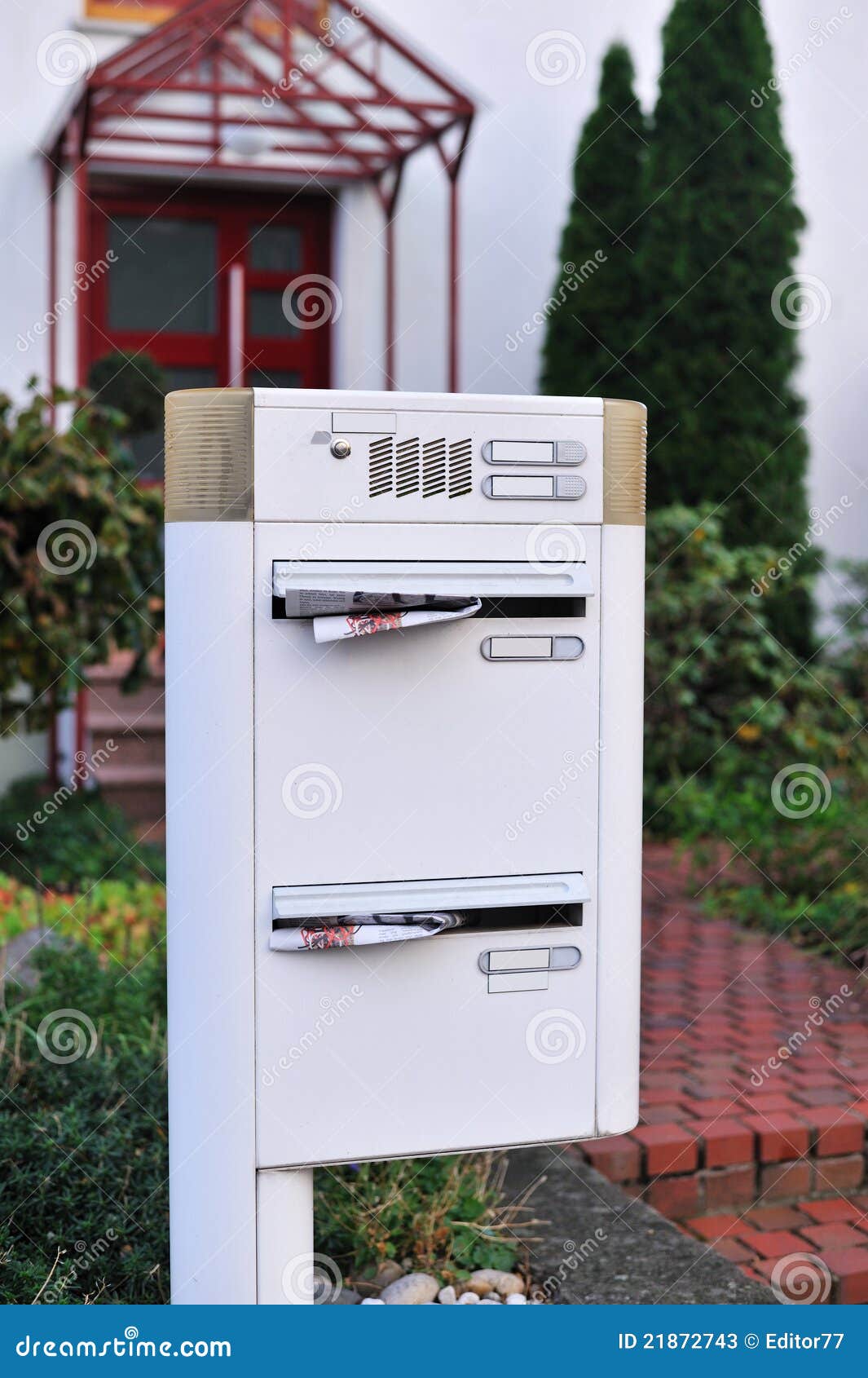 White mailbox stock image. Image of modern, generic, express - 21872743