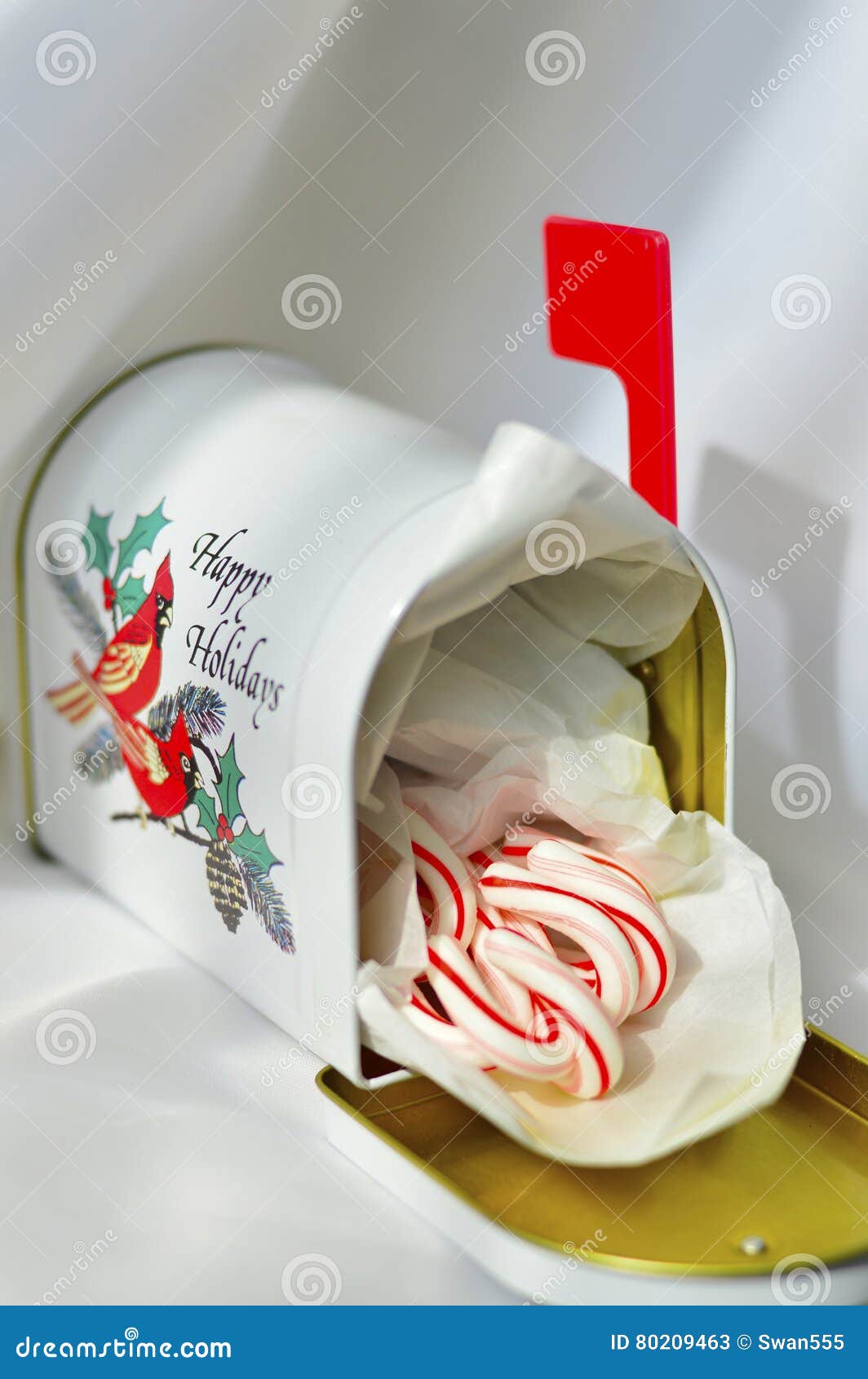 White mailbox New Year stock image. Image of candy, pepermint - 80209463