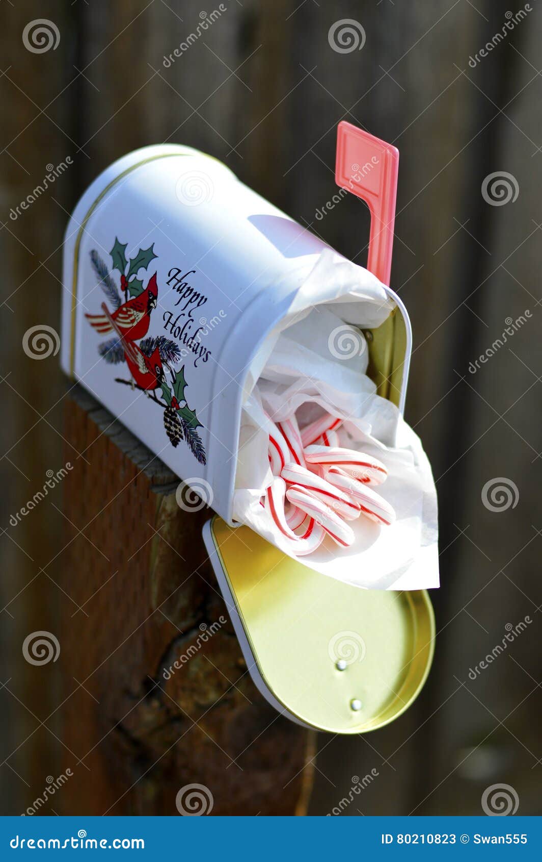 White mailbox New Year stock image. Image of candy, christmas - 80210823
