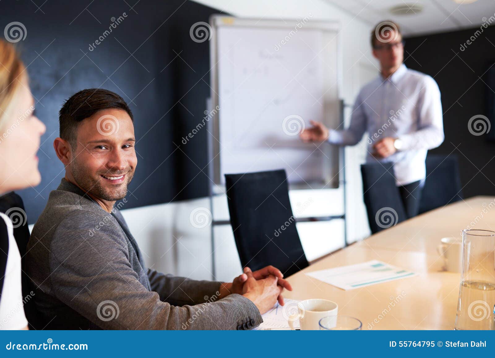 White Male Executive Smiling and Facing Camera Stock Image - Image of ...