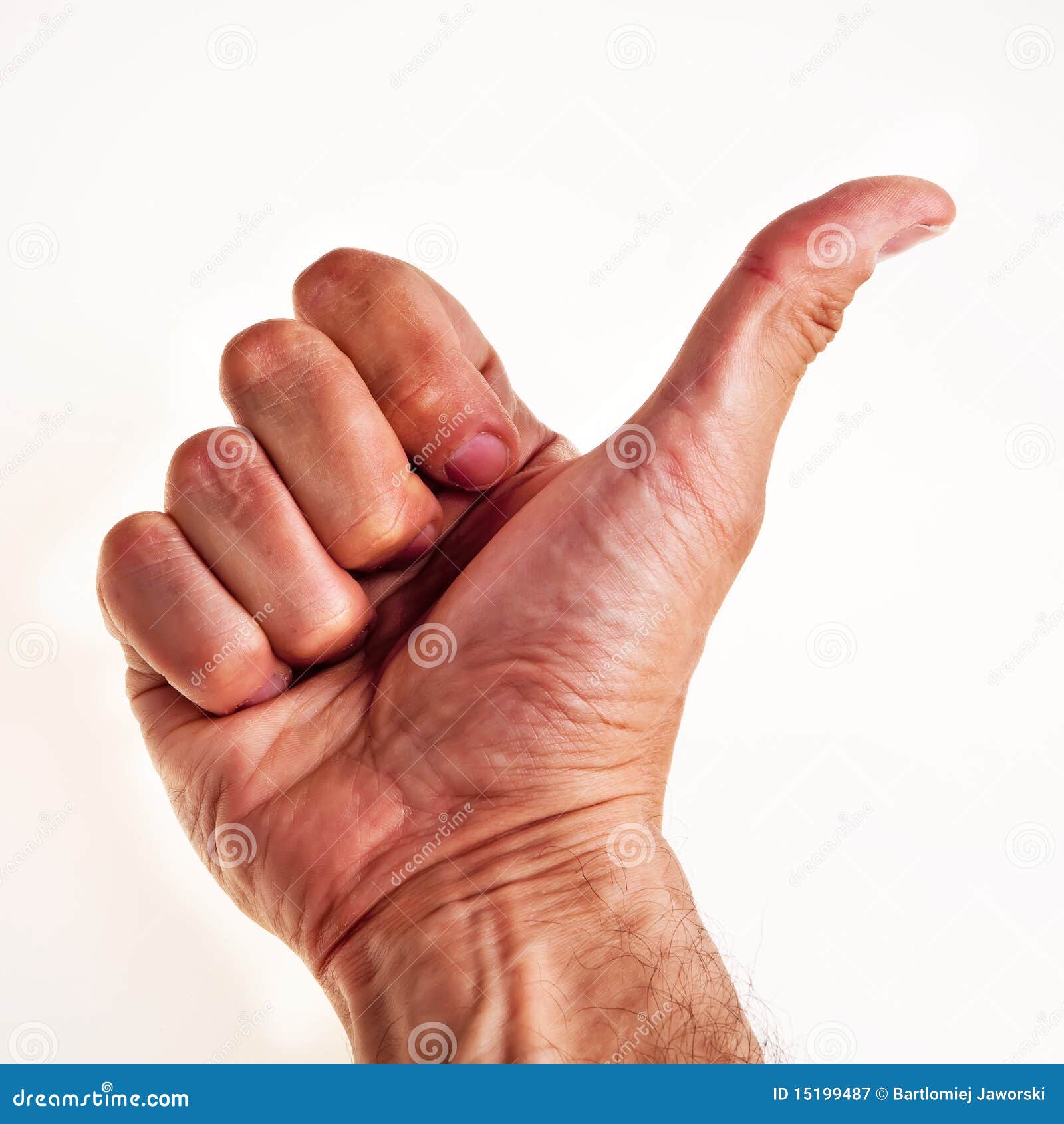 White Male Right Hand with Thumb Up. Stock Image - Image of body ...
