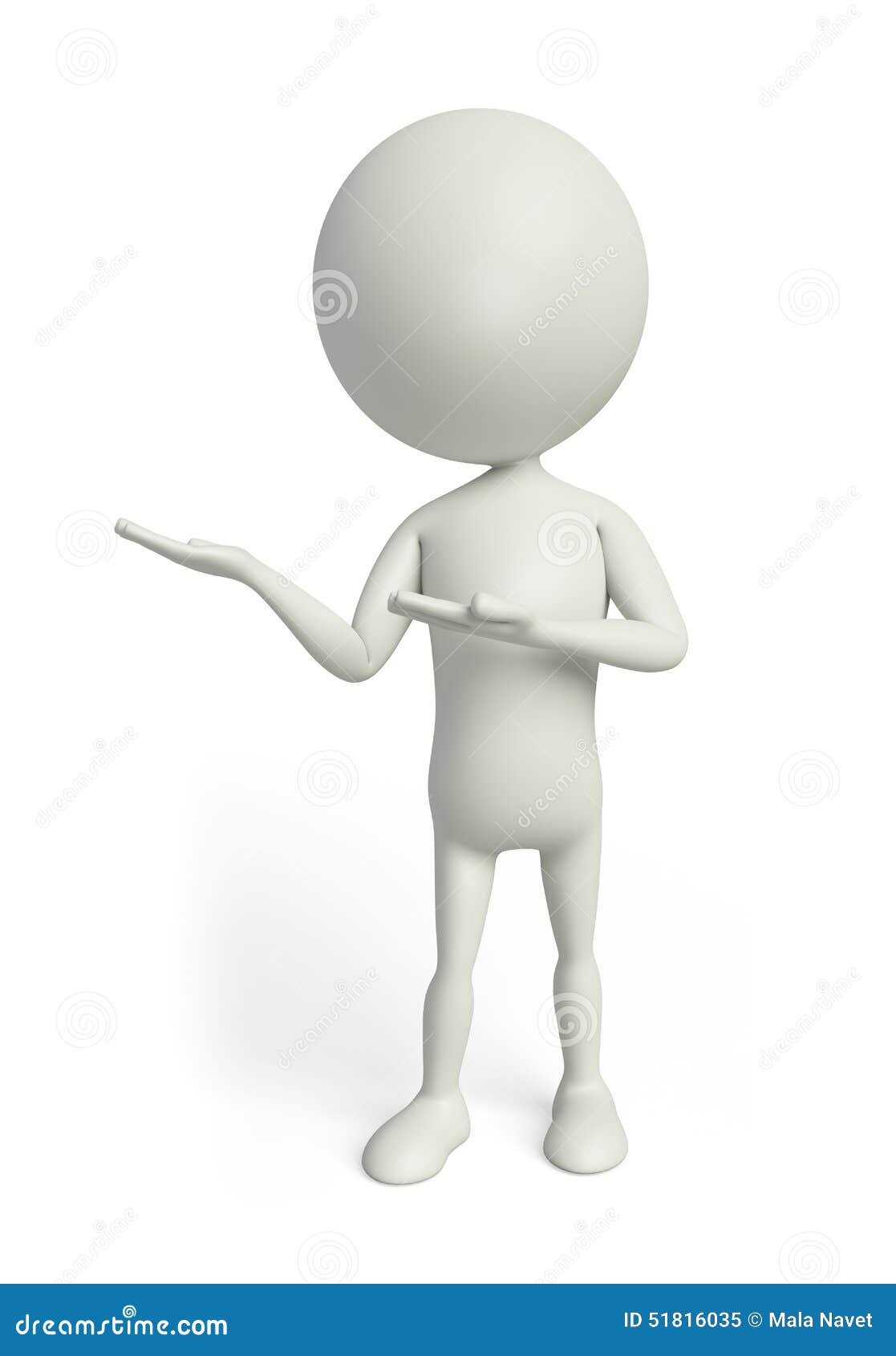 White man is presenting stock illustration. Illustration of person ...