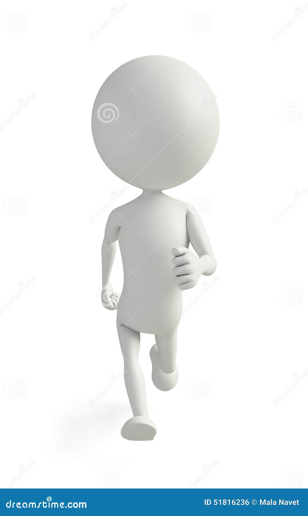 White man is running stock illustration. Illustration of person - 51816236