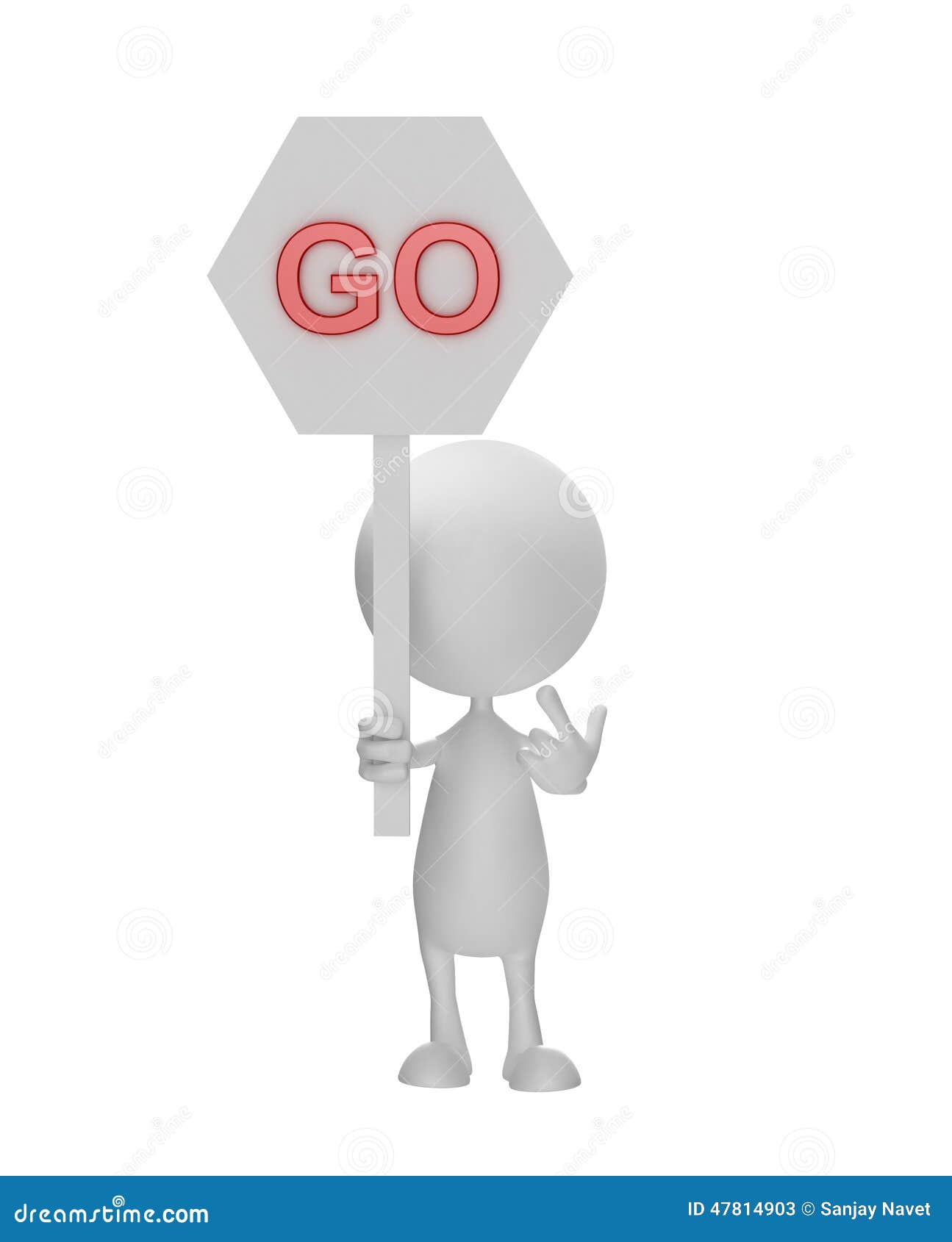 White man with sign board stock illustration. Illustration of ...