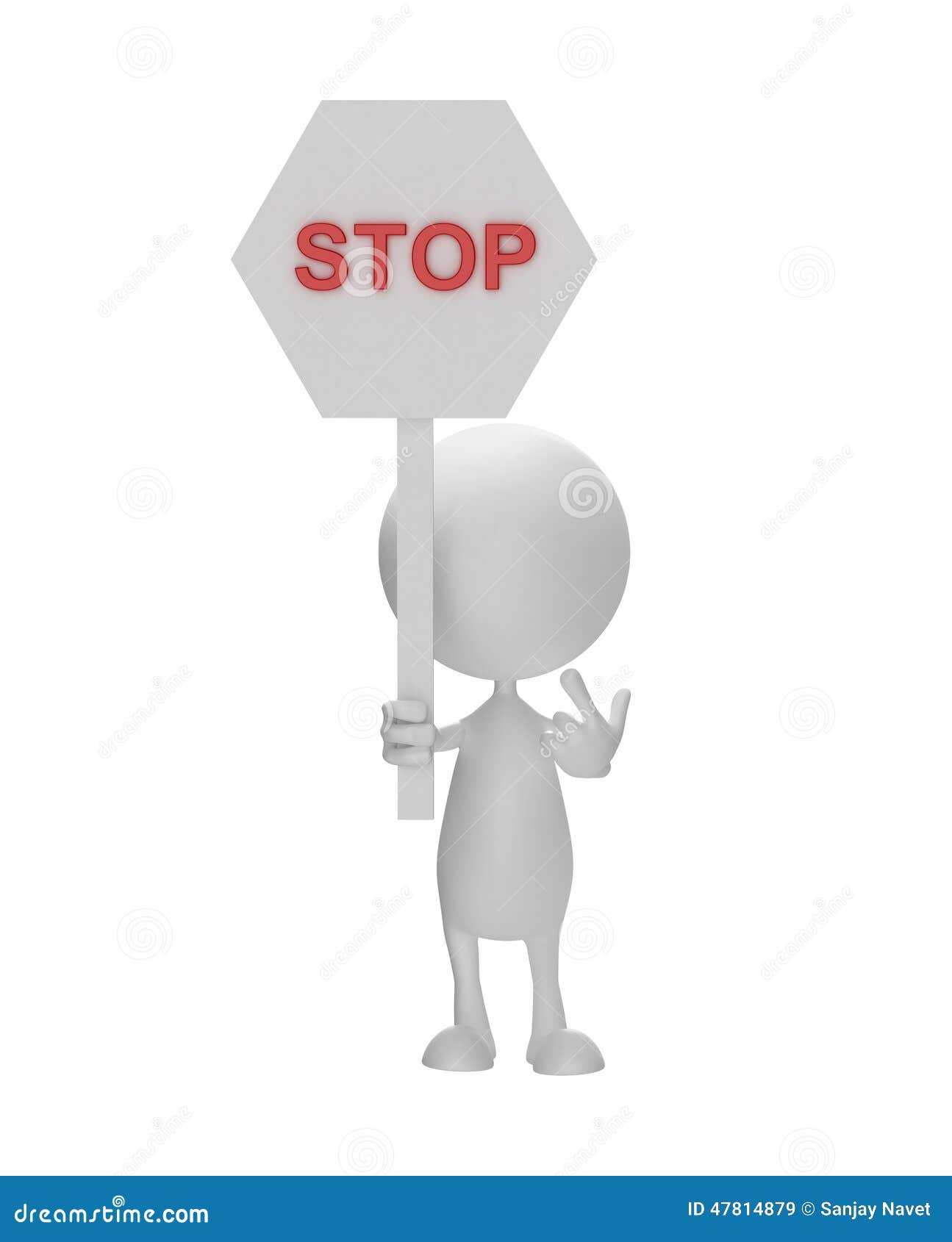 White man with sign board stock illustration. Illustration of people ...