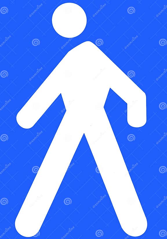 White Man Walking on a Light Blue Background Stock Image - Image of ...