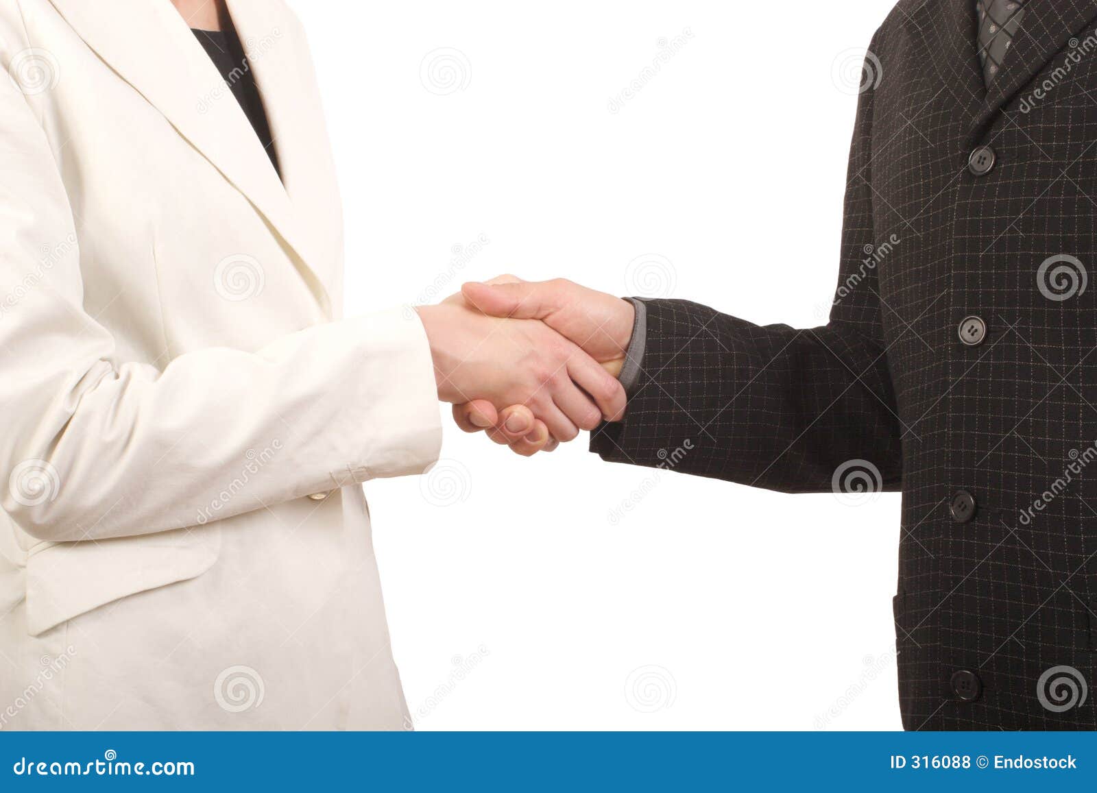 White Man and Woman - Business Handshake Stock Photo - Image of meeting ...