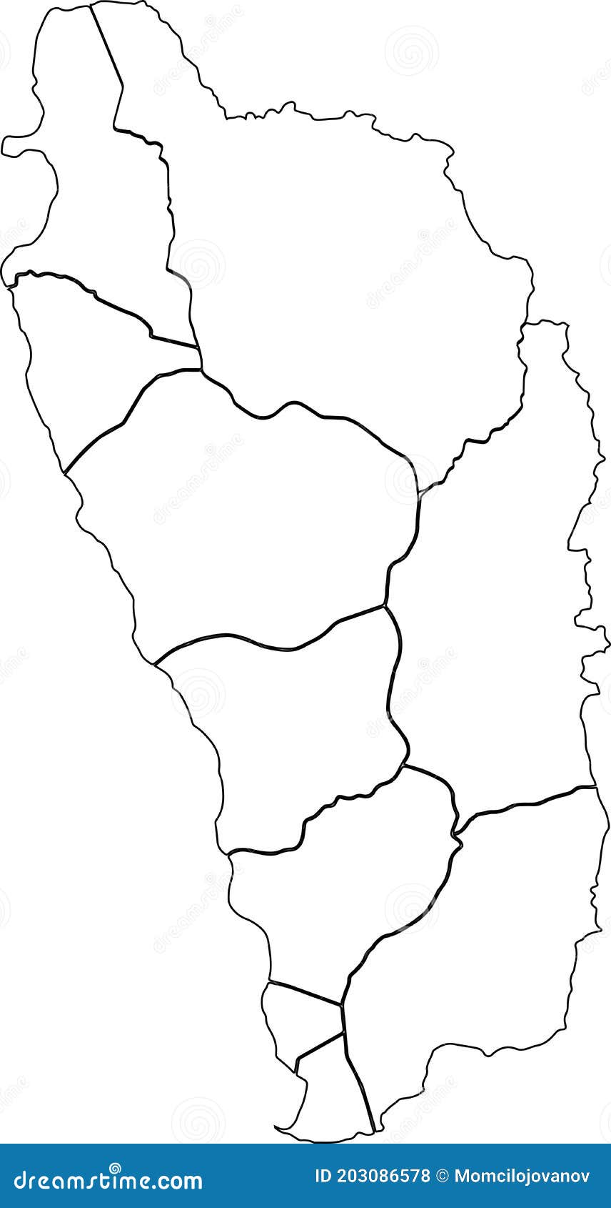 Dominica Map. Black Silhouette Country Map Isolated On White Background ...