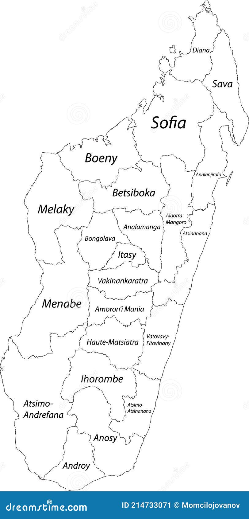 Madagascar Map. Black Silhouette Country Map Isolated On White ...