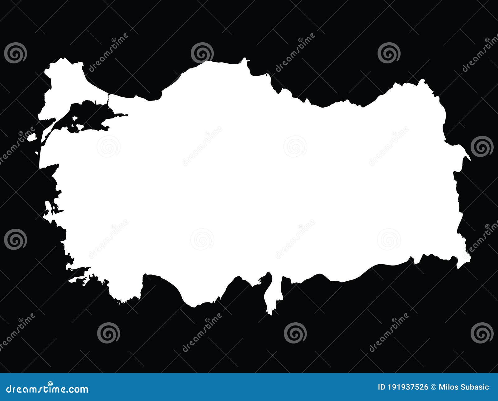 Turkey Map From Black Isolines Or Level Line Geographic Topographic Map ...