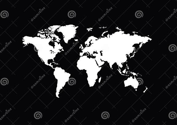 White map of the world stock vector. Illustration of continents - 2579997