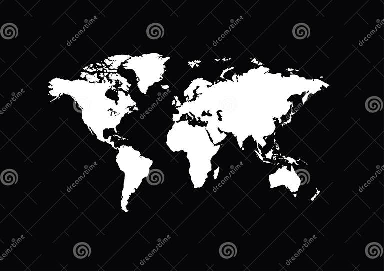 White map of the world stock vector. Illustration of continents - 2579997