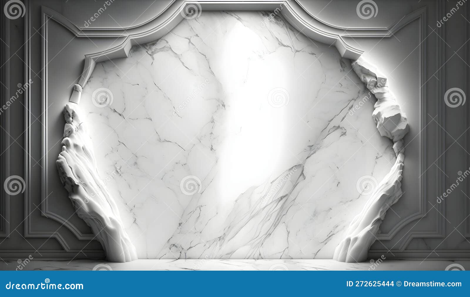 White Marble Background Texture. Grey 3d Render. Stock Illustration ...