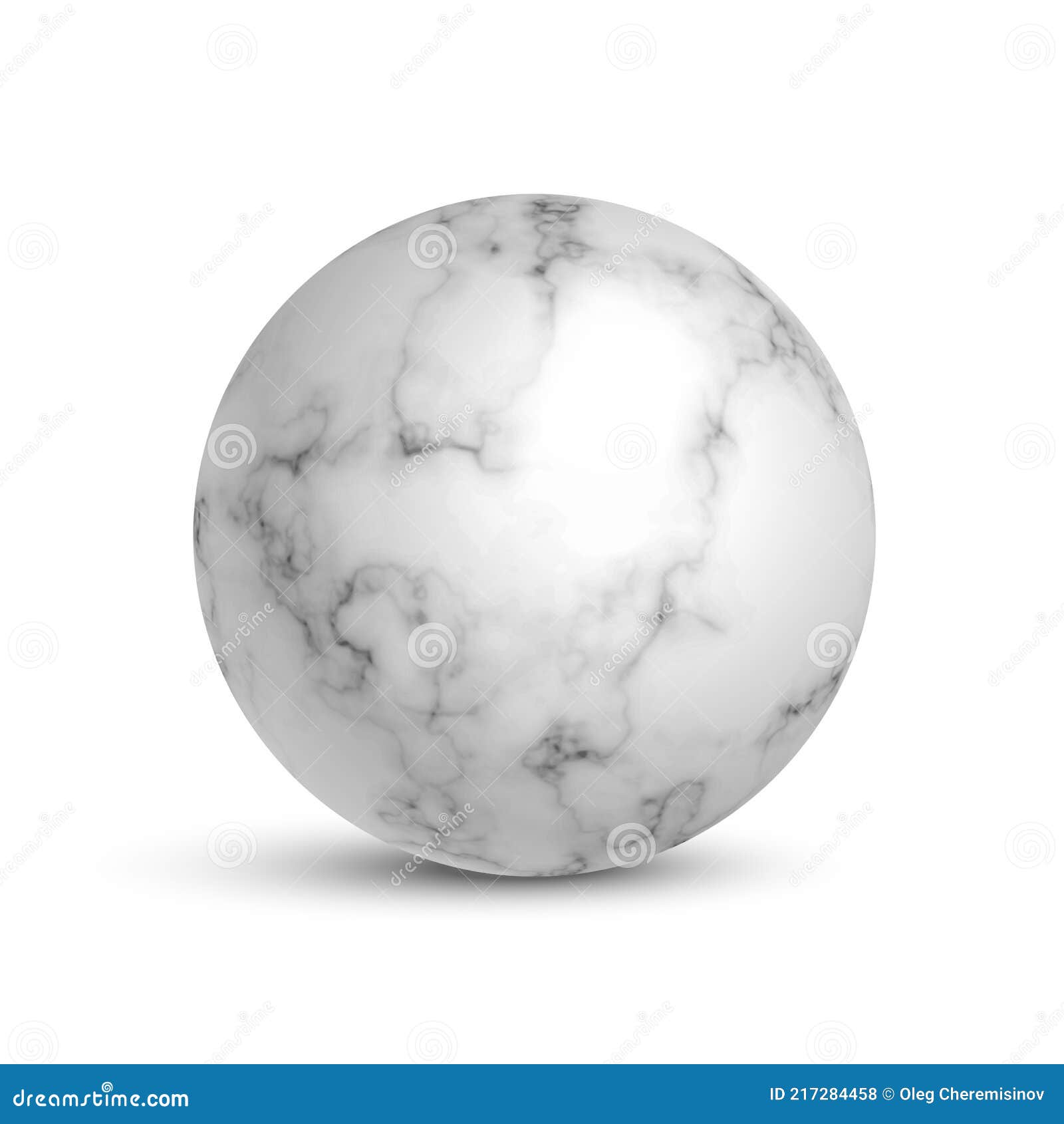 White Marble Ball. 3d Realistic Sphere in Stone Pattern with Lines and ...