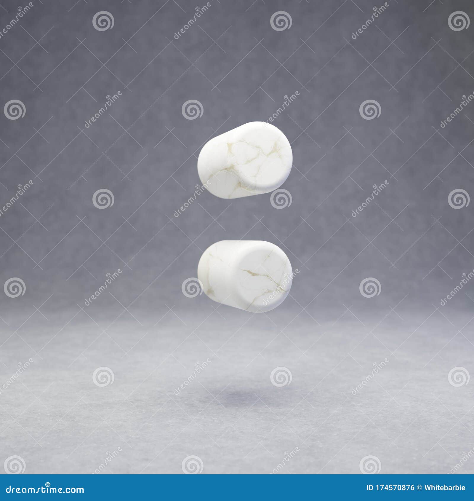 White Marble Colon Symbol on Concrete Background Stock Illustration ...