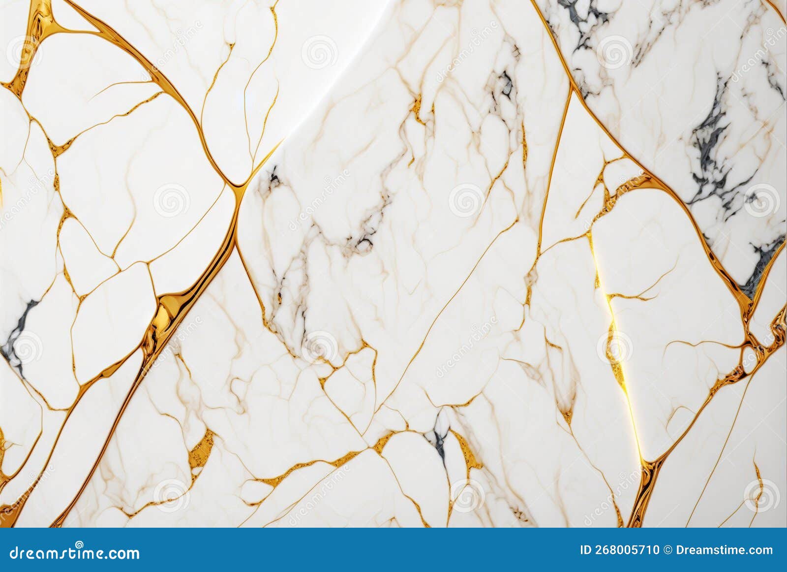 White Marble with Golden Veins Background. Generative AI Stock ...