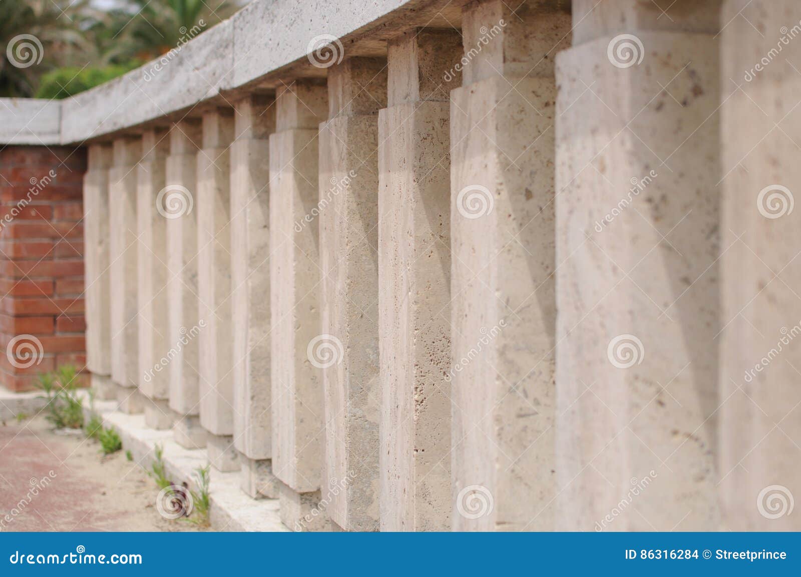 White marble parapet stock photo. Image of construction - 86316284