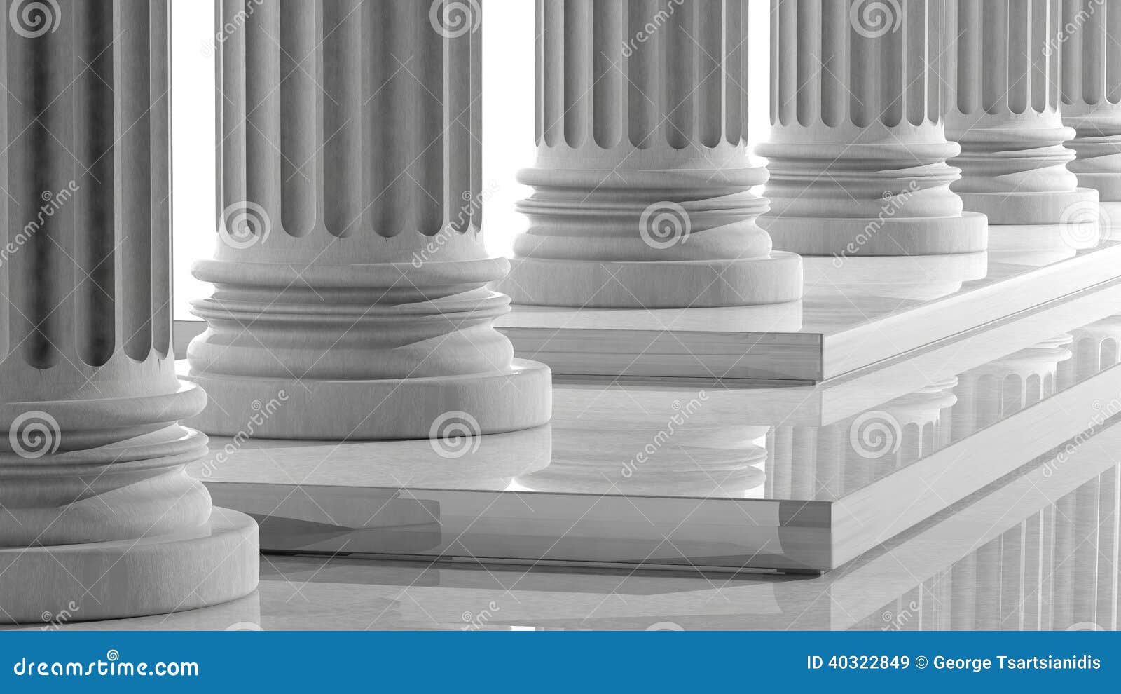 White marble pillars stock illustration. Illustration of museum - 40322849