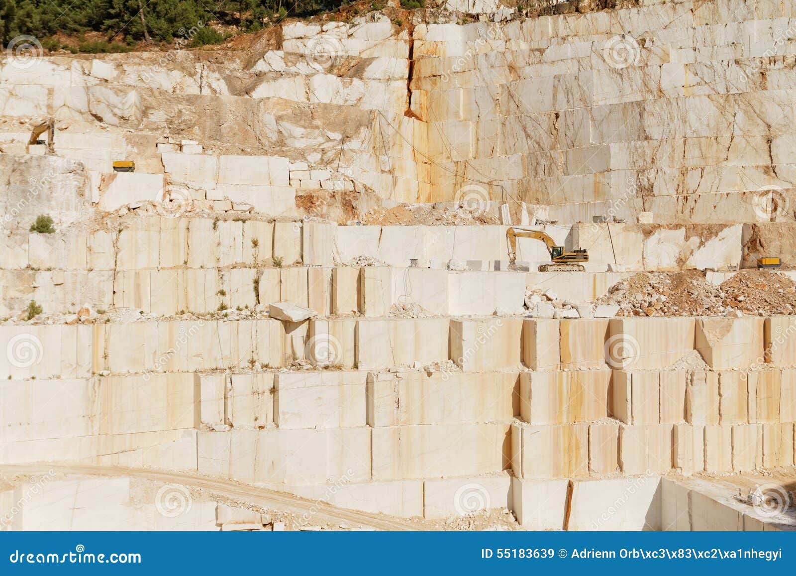 White marble quarry stock image. Image of monument, metal - 55183639