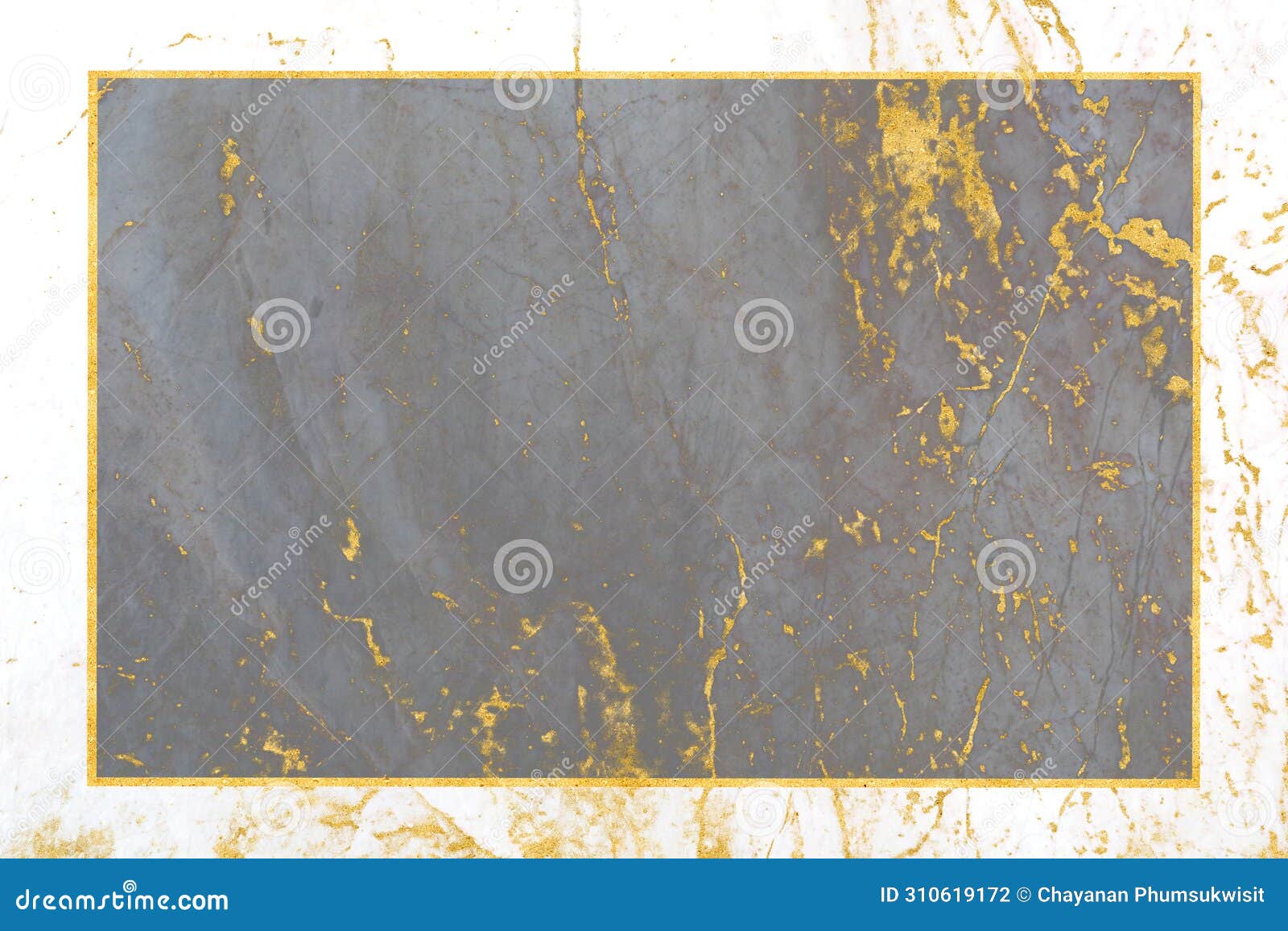 White Marble Rectangle Outside and Gray Marble Rectangle Inside with ...