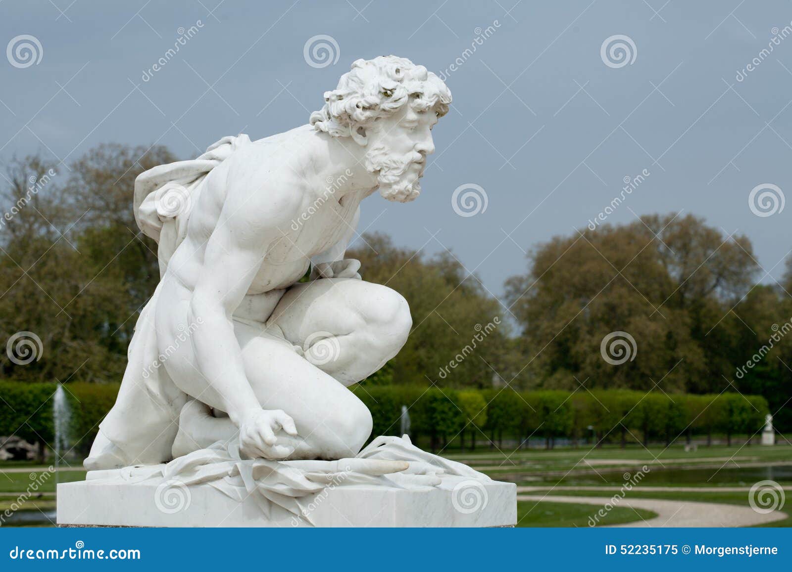 White Marble Statue of Men in Park Stock Image - Image of intelligence ...