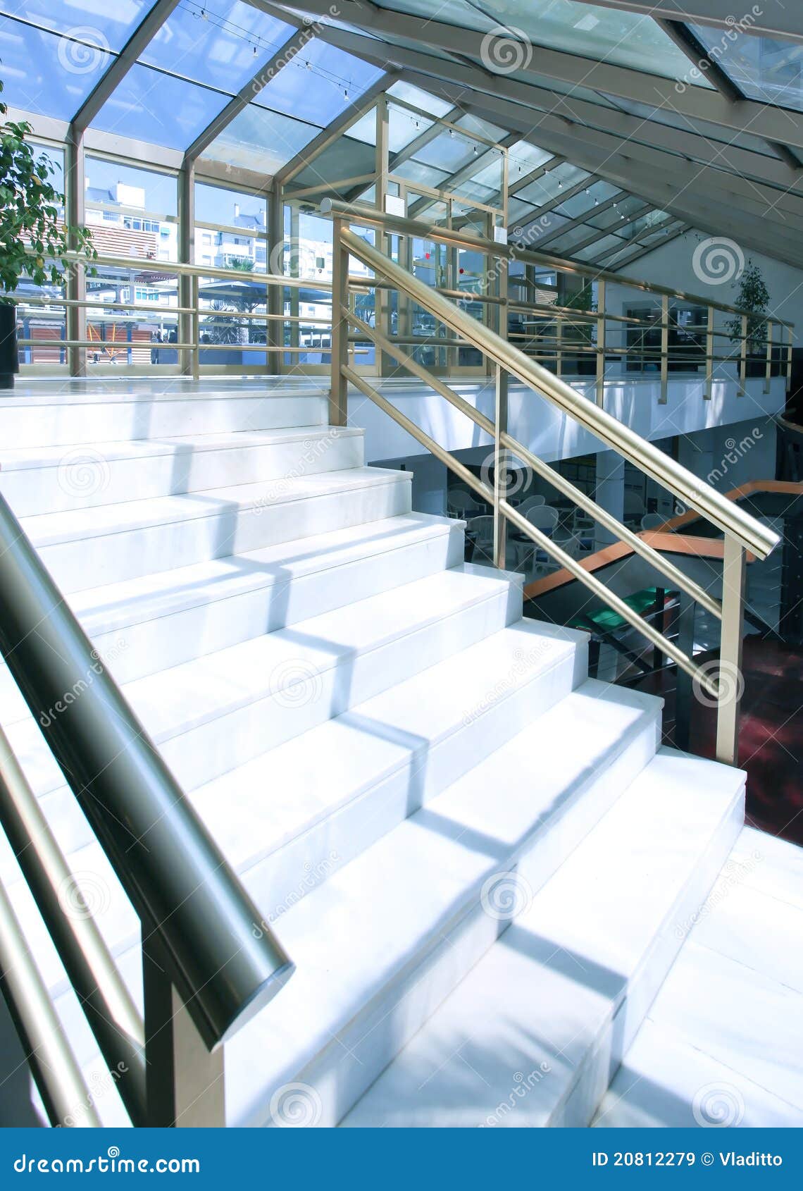 White marble steps stock image. Image of access, blue - 20812279