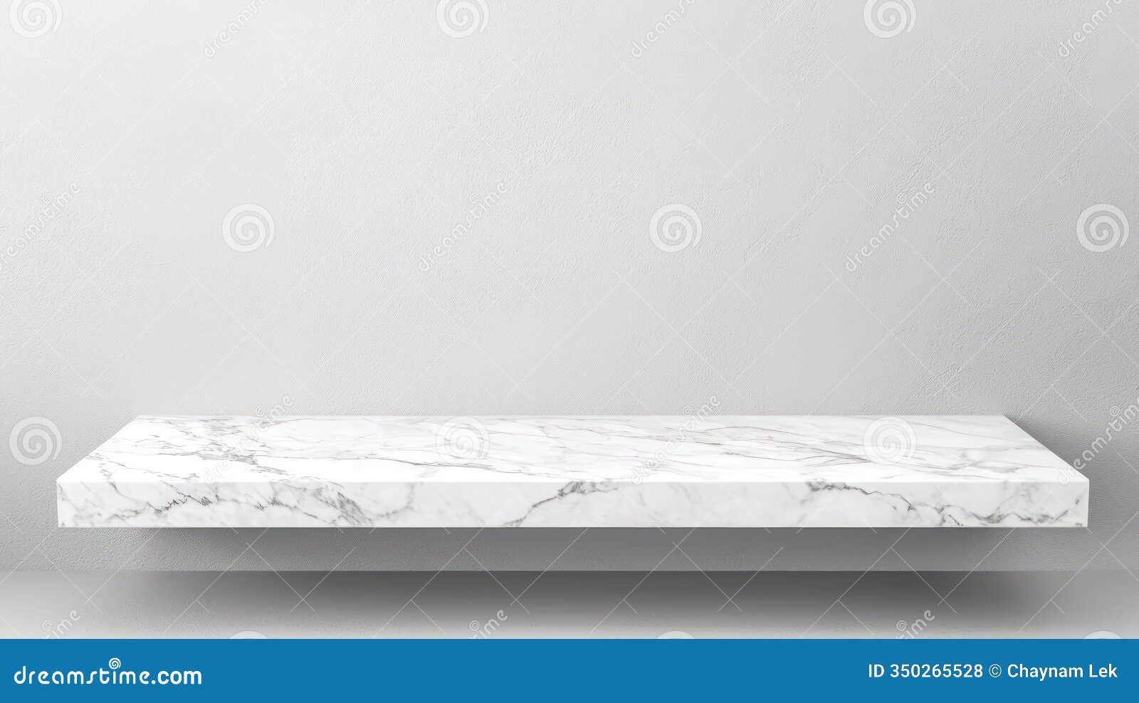 White Marble Stone Shelf Table for Product Display Stock Illustration ...