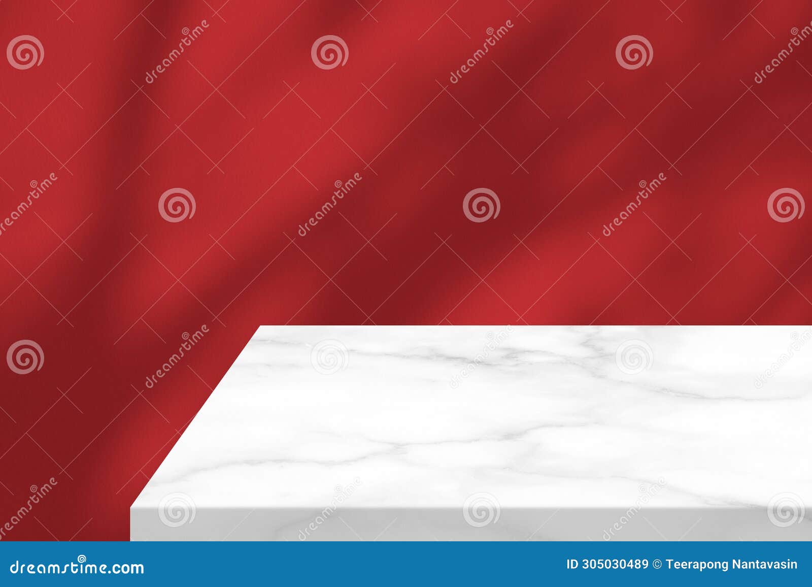 White Marble Table Corner with Light Beam, Shadow, and Spotlight on the ...