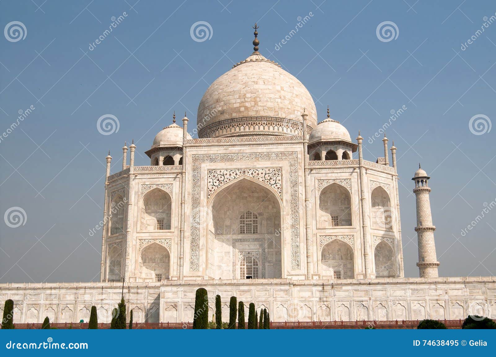 White Marble Taj Mahal, India, Agra Stock Image - Image of flowers ...