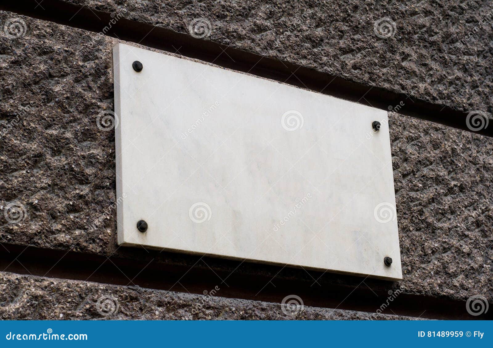 White Marble White Empty Plaque on Dark Textured Wall Stock Image ...